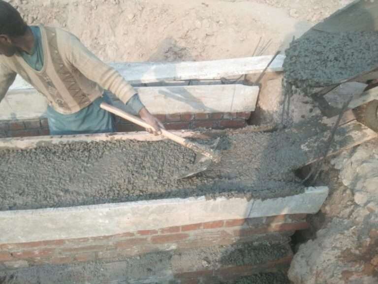 Concrete work in Culvert